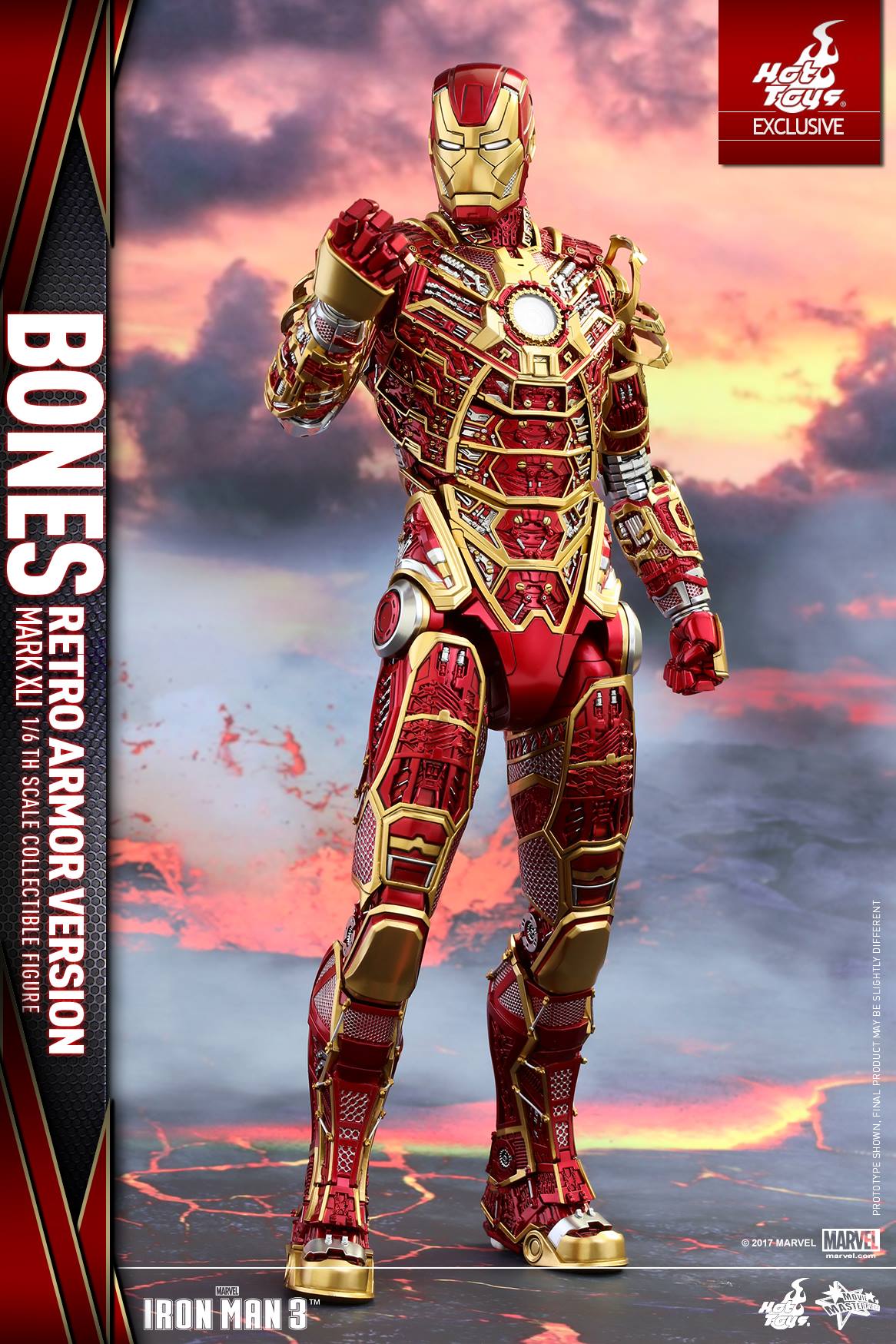 Iron Man Mark XLI - Bones (Retro Armor Exclusive Version) Sixth Scale ...
